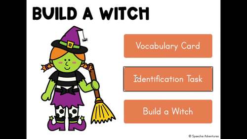 Build a Witch Boom Cards™ by Speechie Adventures | TpT