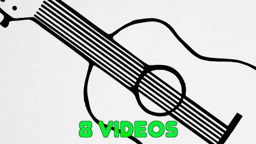 Spanish Basics Bundle / 8 Song Video Lessons and 16 Worksheets (8 classes!)