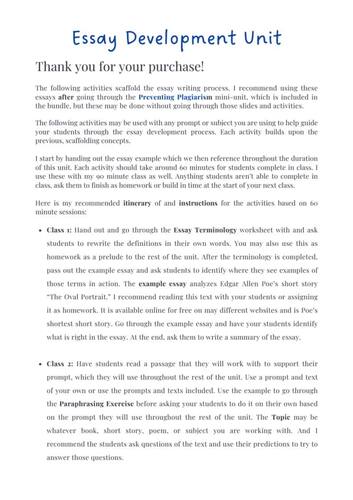 Essay Writing Bundle For High School | TPT