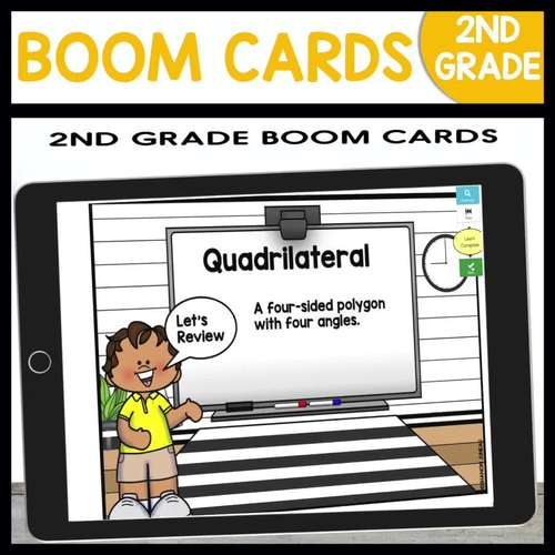 Geometry Boom Cards Review Game 2d Shapes Polygons 2nd Grade 2.G.A.1 ...