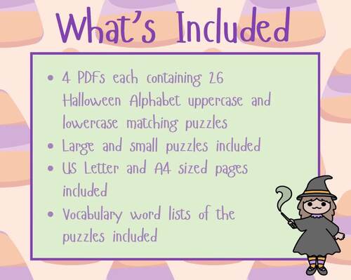 26 Halloween Alphabet Matching Game | Uppercase Lowercase Letter ...