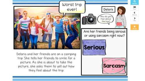 Sarcasm social language digital activities teens BOOM CARDS™ | TpT