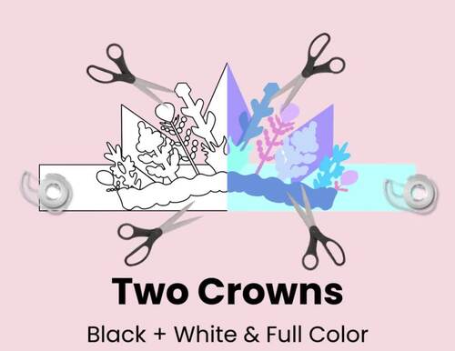 Ice Crown / Party Hat / Mask / Costume / Animal / Headband ** Two Crowns