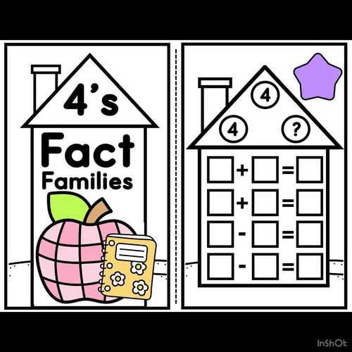 School-Themed Fact Family Books for Parts of 4 & 5 | Kindergarten Math