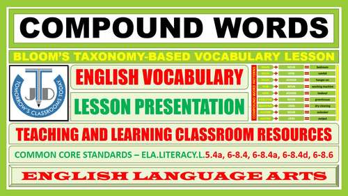 COMPOUND WORDS - POWERPOINT PRESENTATION by JOHN DSOUZA | TPT