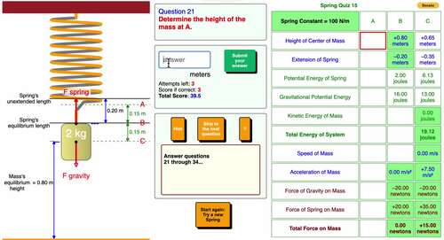 SpringQuiz by Sensible Science Simulations | TPT