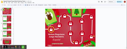 Spanish Past Preterite Tense Verbs Christmas Ugly Sweater Google Game