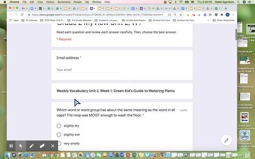 Grade 2 MyView Literacy Unit 2 Week 1 Google Forms Assessment Practice