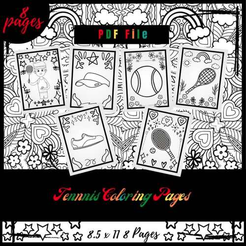 tennis coloring pages to print