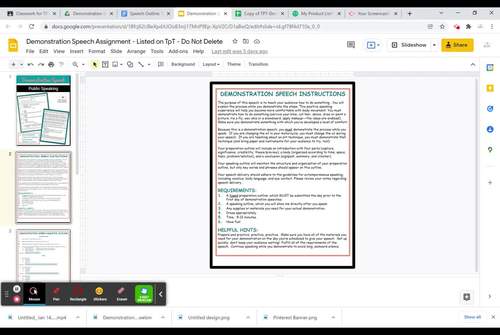 PUBLIC SPEAKING Speech Presentations (5) + Lectures and Student Self ...