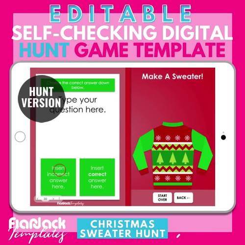 Christmas Sweater Hunt Google Slides PowerPoint Editable Game Template