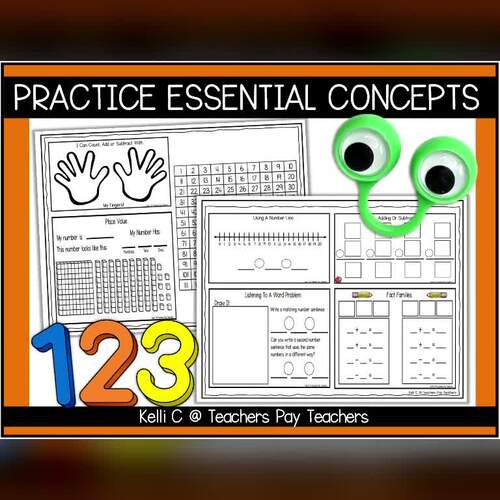 Hands On First Grade Aligned Math Center Mats Primary Math Mats by Kelli C