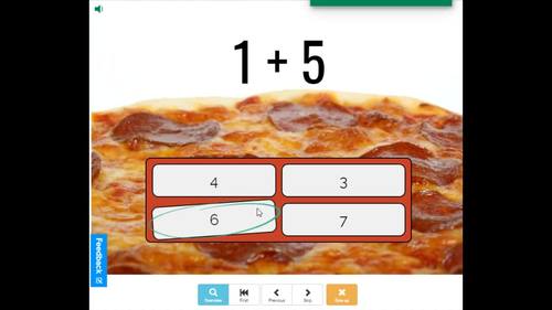 Single Digit Addition Pizza Themed Boom Learning Task Cards: by The 4x6 ...