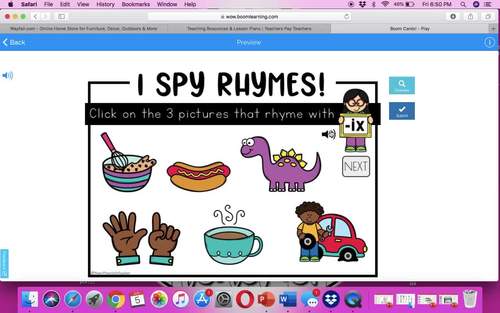 Boom Cards™ Distance Learning: Rhyming with Short i by The Mitten State ...