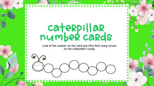 Caterpillar Number and Math Activity for Preschool PreK and Kindergarten