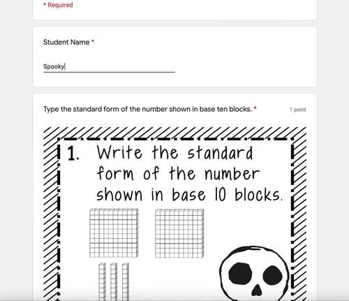 Halloween Place Value Standard Form and Base 10 Task Cards Print and ...
