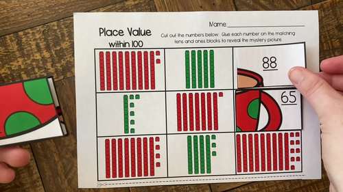 CHRISTMAS Place Value Mystery Pictures: Tens and Ones Christmas Math ...