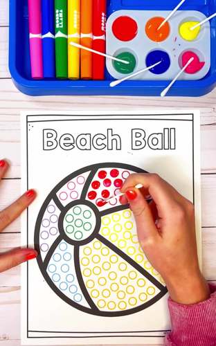 Q Tip Painting Seasonal Bundle Fine Motor Crafts by Preschool Packets