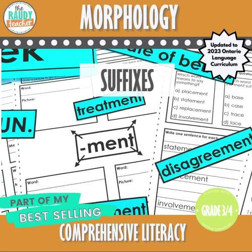 Morphology | Suffixes | Grade 3 and 4 | New 2023 Ontario Language ...