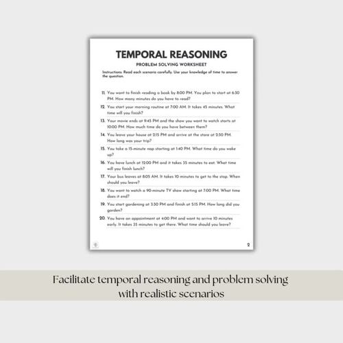 Cognitive Skills: Temporal Reasoning and Problem Solving for Adult Speech Tx