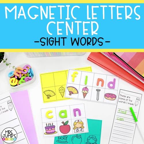 Magnetic Letter Center High Frequency Words by Deanna Jump | TPT