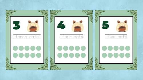 Counting from 1-10 Fun Cat Posters & Game, Classroom Decoration, Back ...