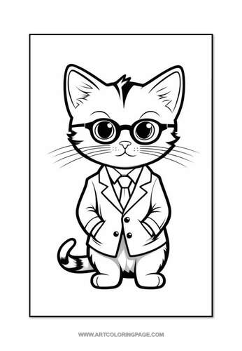 Cat Coloring Page for Children's Vol 2: A Whisker-Twitching Adventure
