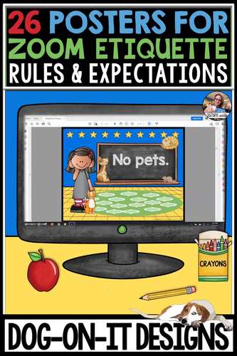 Zoom Meeting Rules Posters Online Distance Learning Digital | TpT