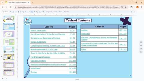Google Slides Lessons - Ontario Math - Grade 3 - Number Unit | TPT