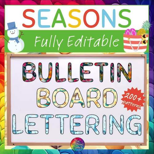 ALL SEASONS Classroom Decor Bulletin Board Lettering | Bundle | Editable
