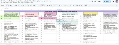 25–26 Teacher To-Do List: Comprehensive Start-of-Year Planning Tool