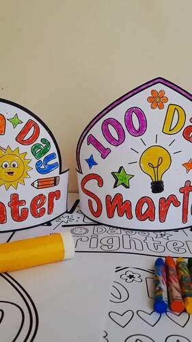 100th Day of School Crowns Hats Headbands Activities | 100 Days of ...