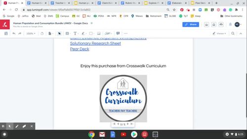 Human Population and Consumption Lesson Plan NGSS Earth Science | TPT