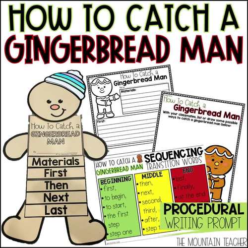 How To Catch a Gingerbread Man Craft and Writing Prompt with Templates
