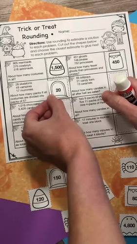 Halloween Math Centers, October Morning Work 4th Grade Math Review ...