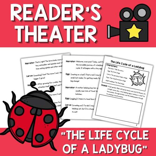 Life Cycle of a Ladybug Bug Readers Theater Reading | ELA Science ...