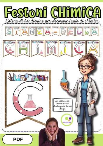 Italian: Chemistry | Catena di gagliardetti boho | Sala chimica ...