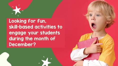 December Math and Literacy Centers Kindergarten Boom Cards by Krafty in ...