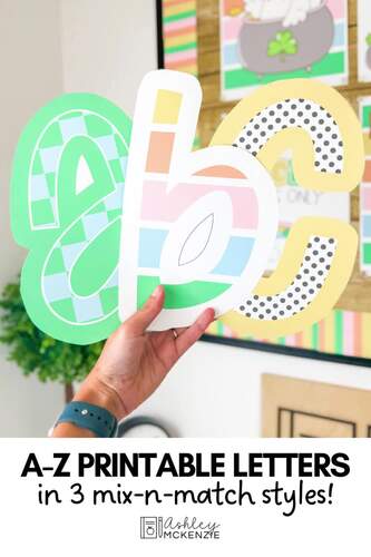 St. Patrick's Day Bulletin Board Letters Lucky Goose March Bulletin ...