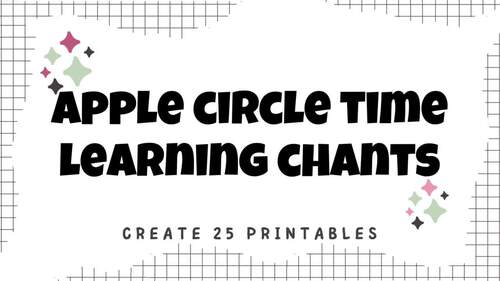 Apple Circle Time Activities for Pre-K by Create 25 Printables | TPT