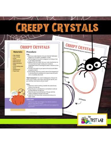 Spooky Science Halloween Borax Crystals Lab Activity and Observation ...