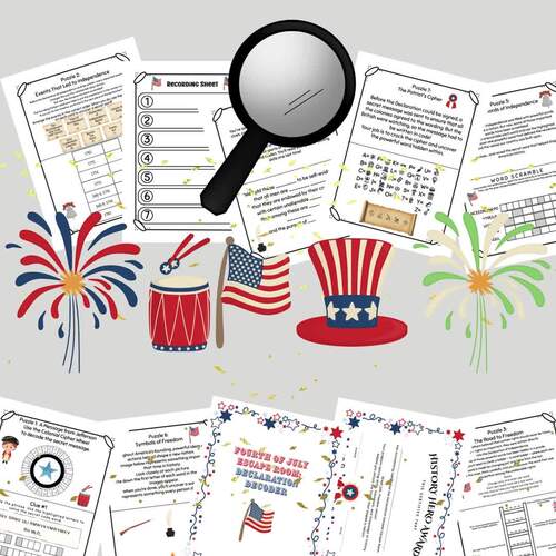 Independence Day U.S. History Bundle | Trivia + Escape Room | Fourth of ...