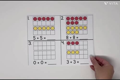 Doubles Math Facts Task Cards Scoot Games Addition Subtraction Write ...