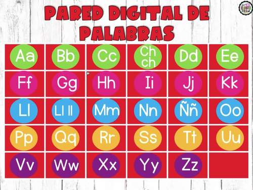 Spanish Digital & Interactive Word Wall (Distance Learning)|Digital ...