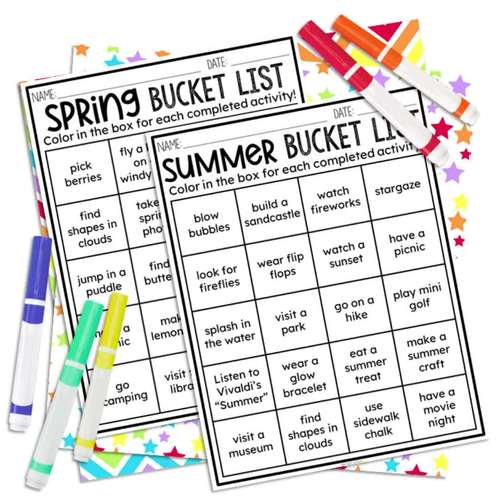 Vivaldi's The Four Seasons Bucket Lists for Spring | Summer | Fall | Winter