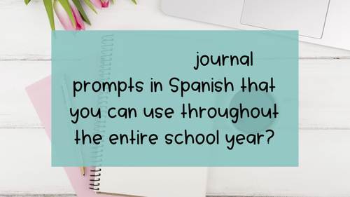 Writing prompts in Spanish and English - Journal prompts for the whole year