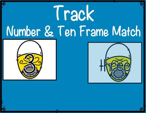 Track Themed 0-25 Number, Ten Frame & Number Word Match | TPT
