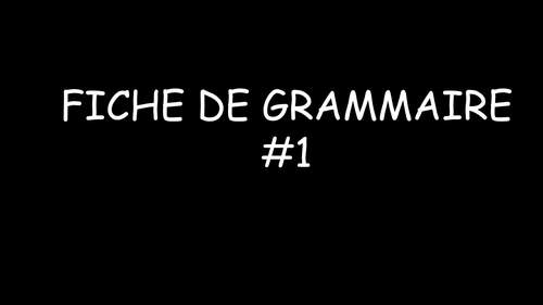 Vidéo SANS audio des questions de grammaire #1, French, Distance ...