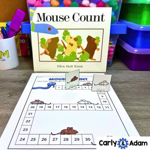 Pre-K and Kindergarten Counting to 30 Activity Mouse Count Read Aloud ...