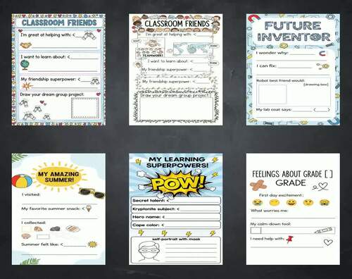 All About Me Back to School Worksheets Pack – 11 Fun First Week ...